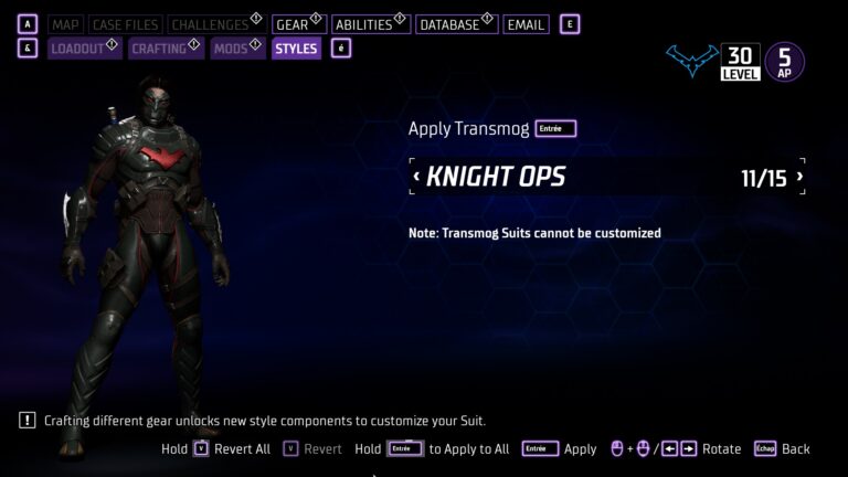 [Guide] Gotham Knights : How to unlock all Transmog Suits
