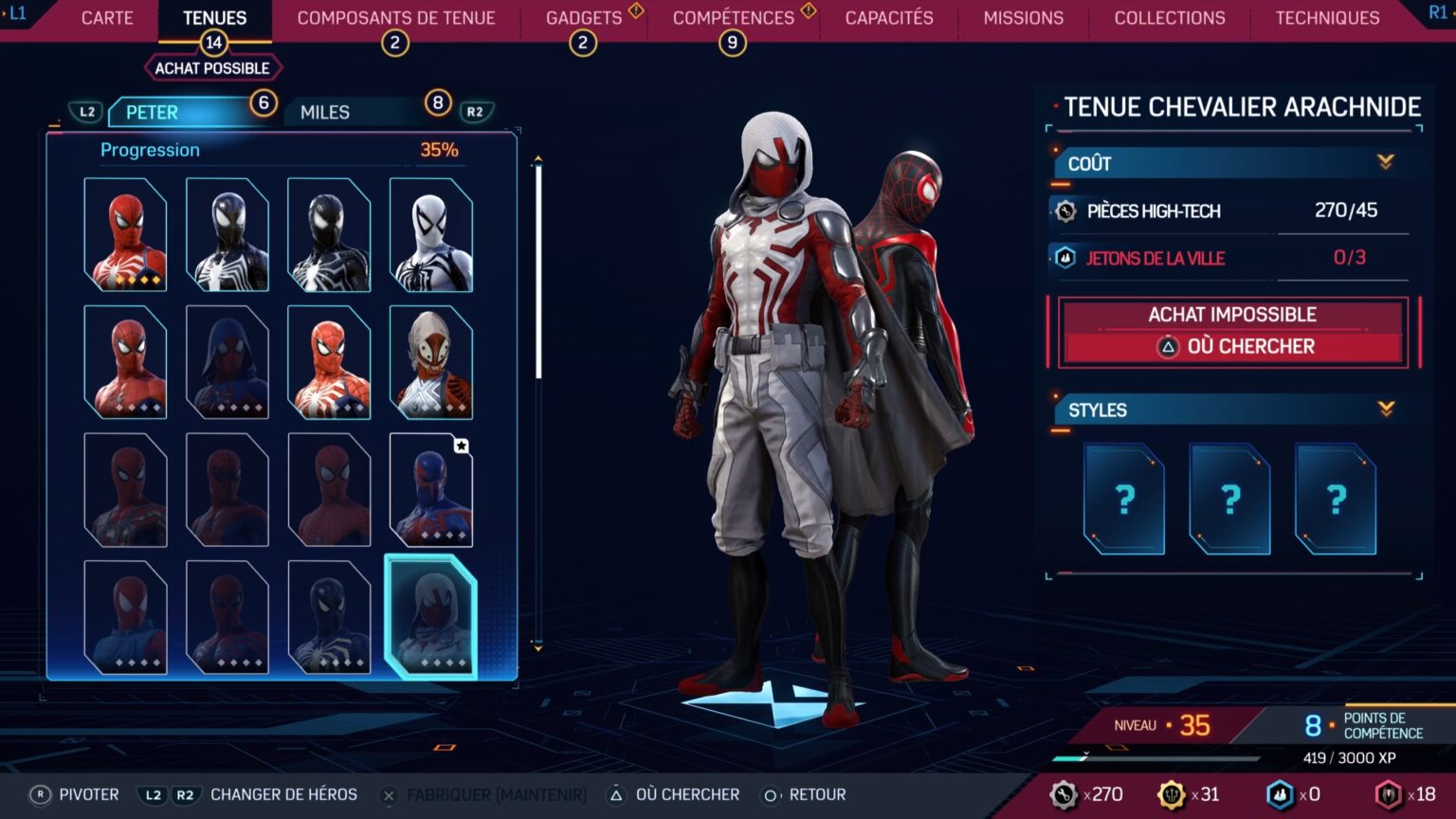 [Soluce] Marvel's Spider-Man 2 : Toutes les tenues de Peter et Miles [FR]