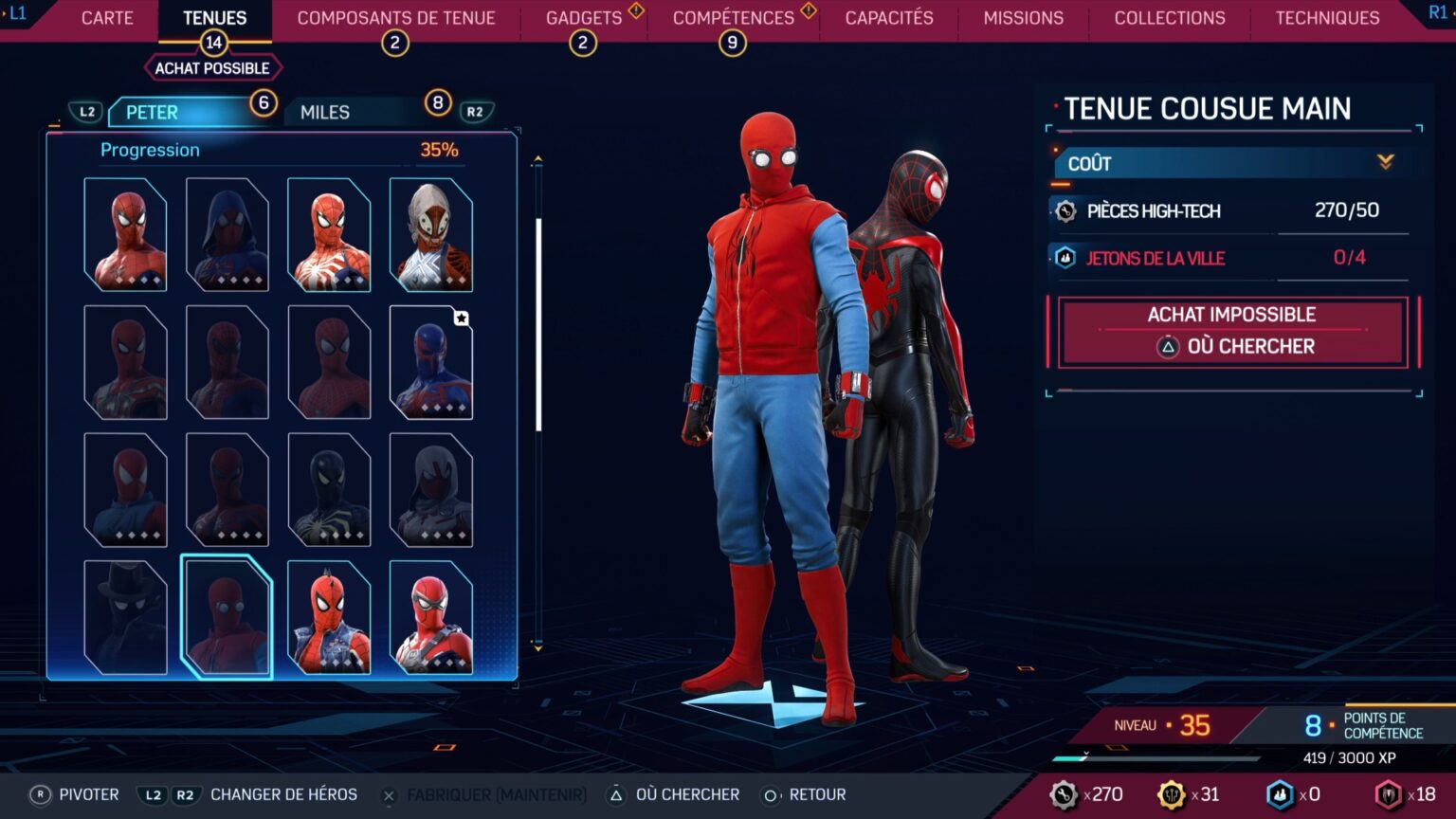 [Soluce] Marvel's Spider-Man 2 : Toutes les tenues de Peter et Miles [FR]